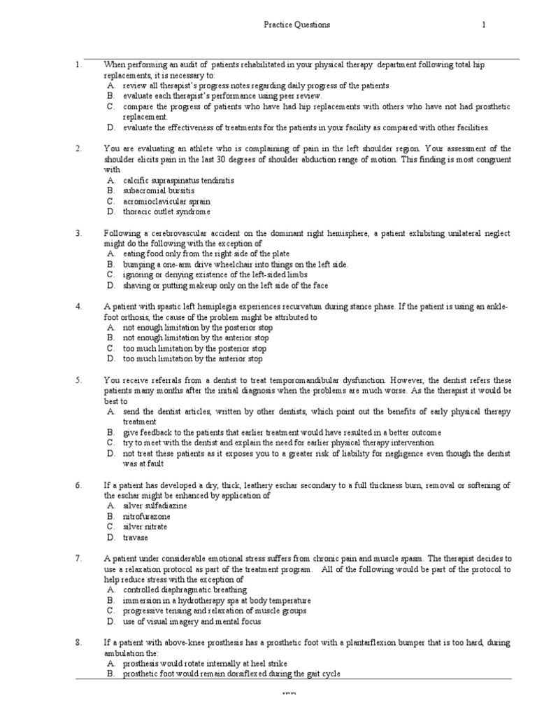Ier Pe B | PDF | Physical Therapy | Anatomical Terms Of Motion