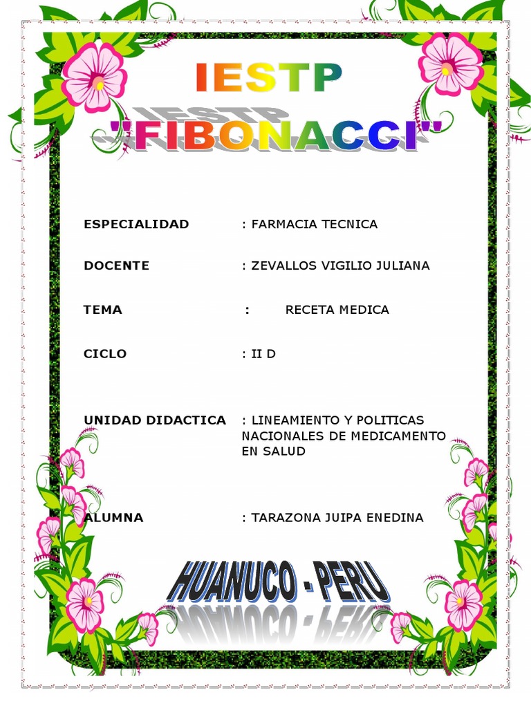 Momografia de Recetas | PDF | Prescripción médica | Medicamentos con receta