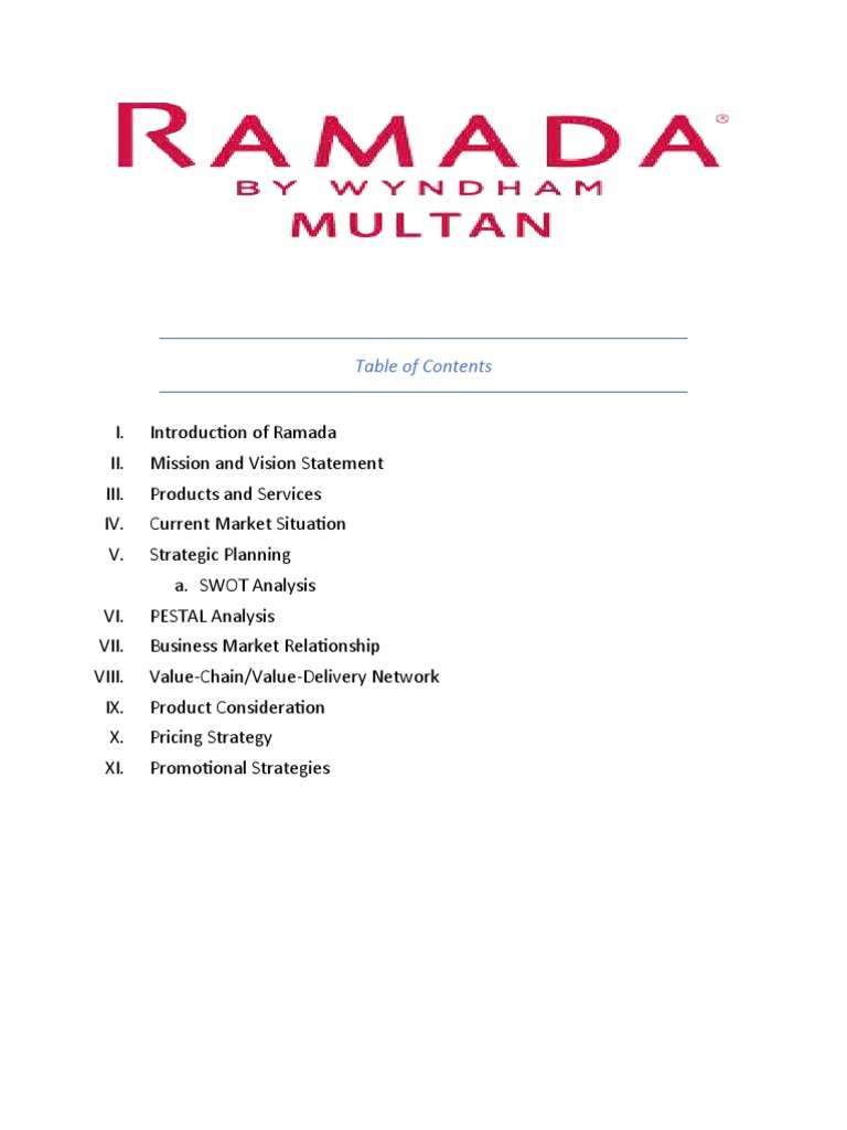 Ramada Marketing Report (Full) | PDF | Hotel | Pricing