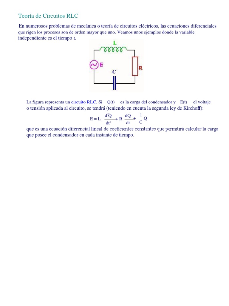 Teoría de Circuitos RLC