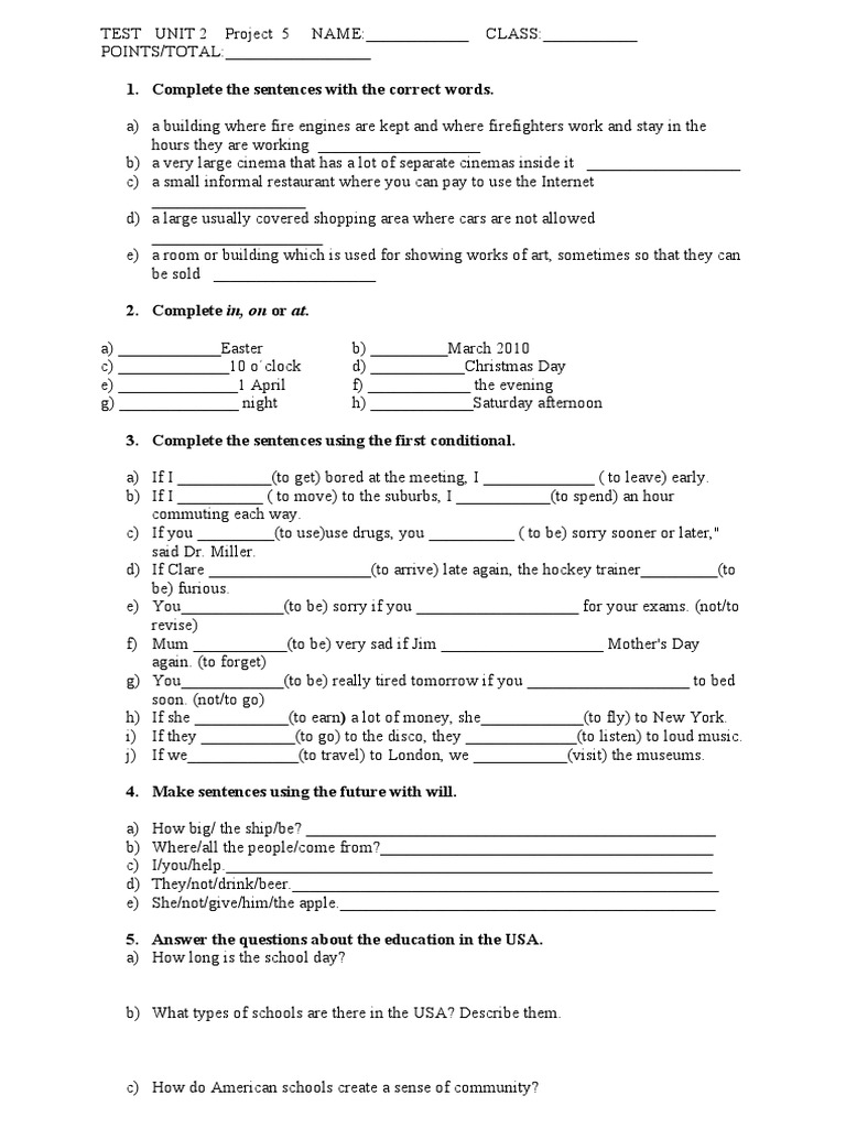 Test Unit 2 Project 5 | PDF