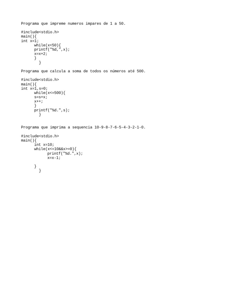 Prova de Programação | PDF