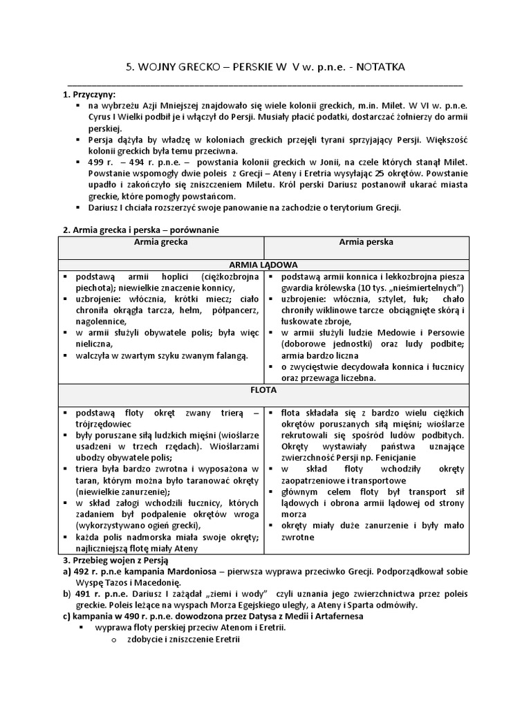 Wojny Grecko Perskie | PDF