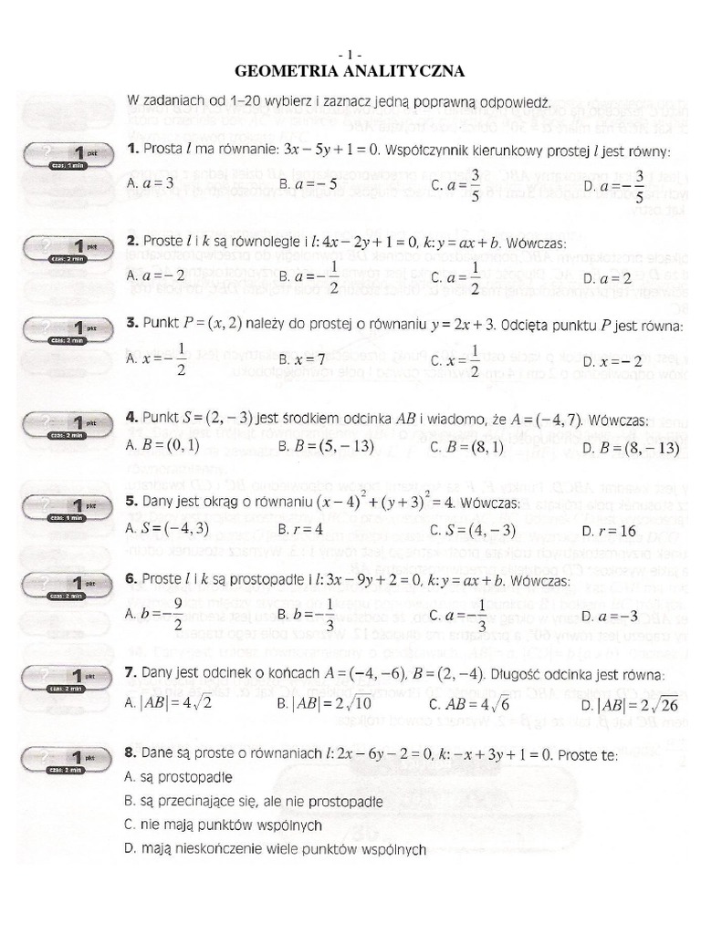 Geometria Analityczna | PDF
