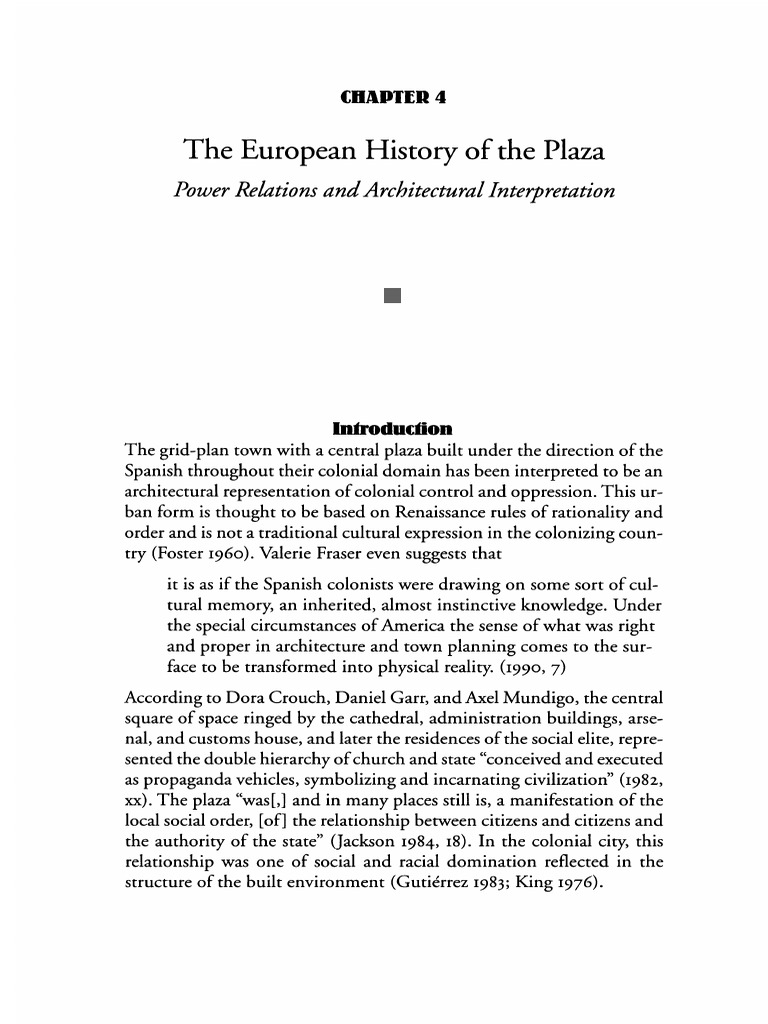 2000 European History Plaza On The Plaza Setha Low | PDF