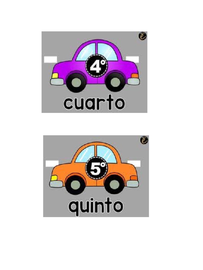 Laminas Numeros Ordinales | PDF