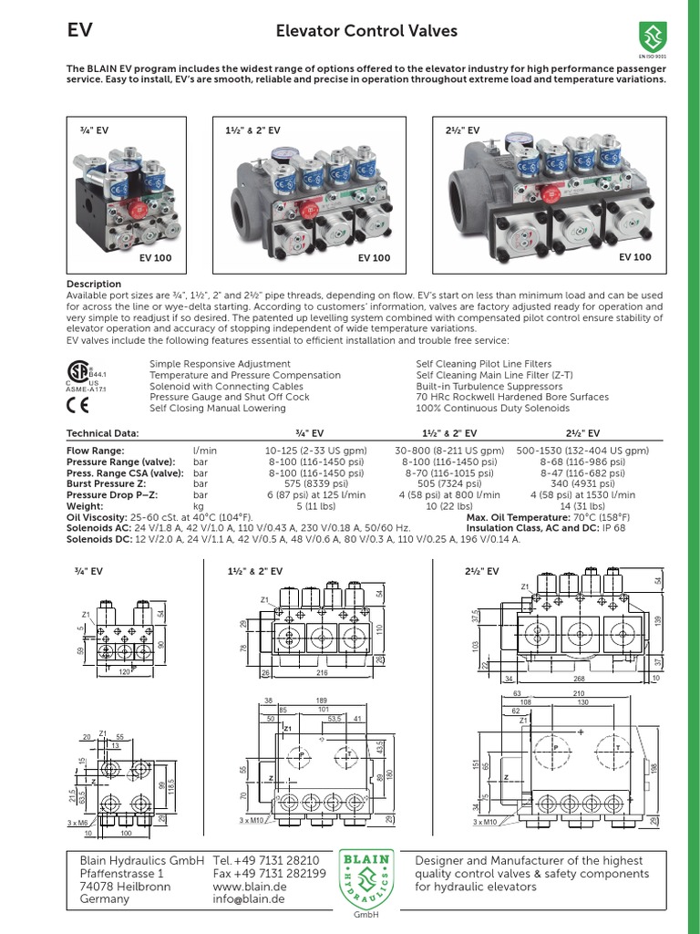 Ev100 gb-1 | PDF | Valve | Pump