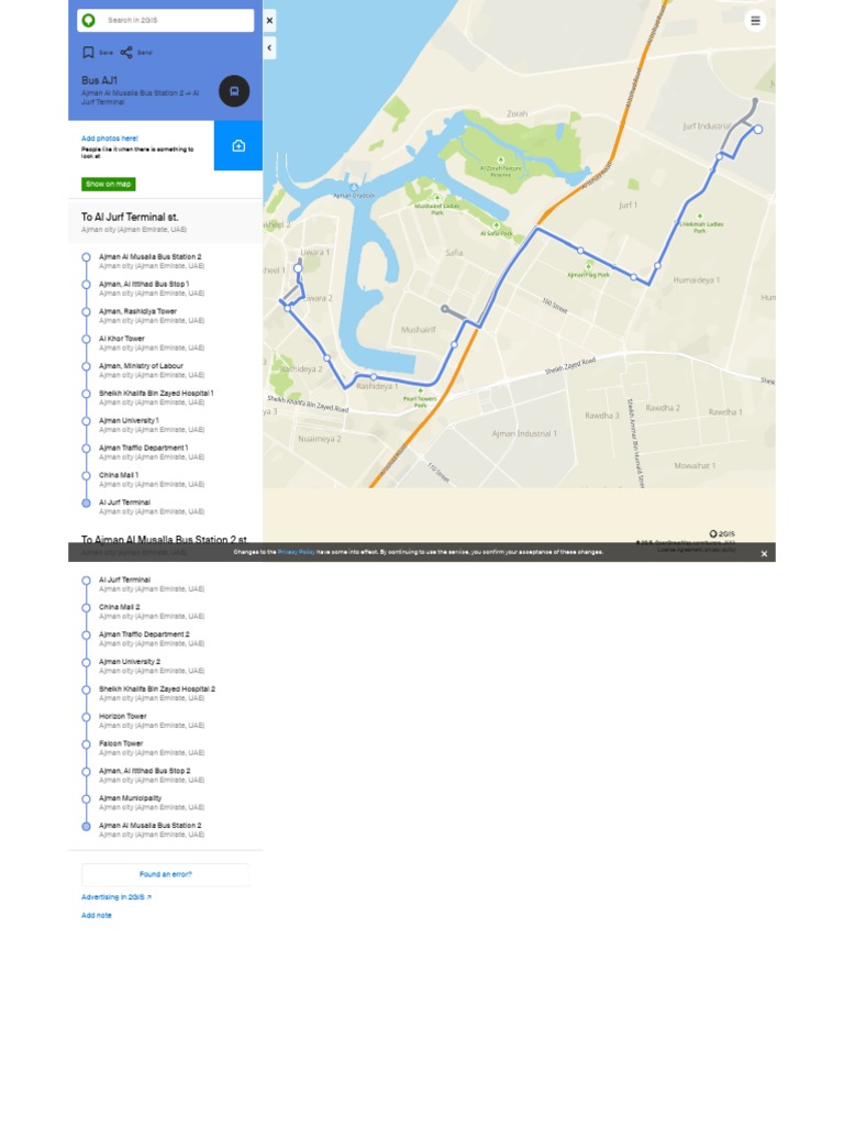 Ajman Bus Routes and Timings Guide | PDF | United Arab Emirates ...