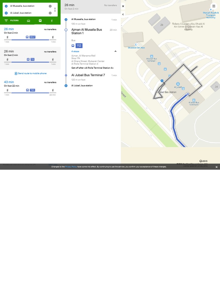 Ajman Bus Stand To Jubail Bus Stand (Bus No 112) | PDF