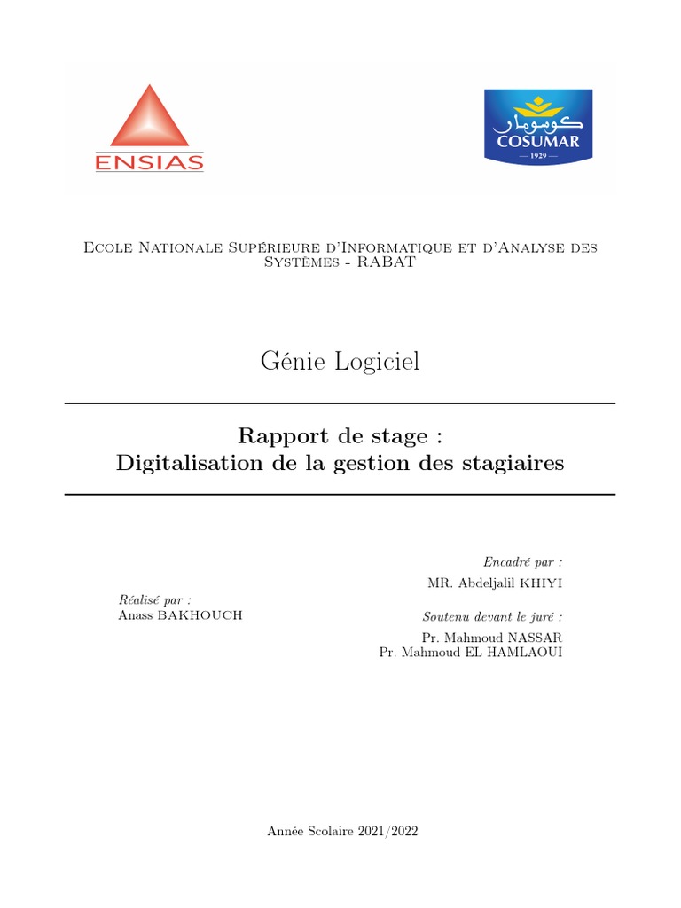 Rapport de Stage | PDF | Ordinateurs