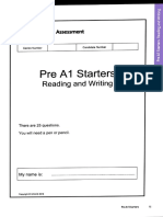 Cambridge Exams Practice Test: Pre A1 Starters | PDF