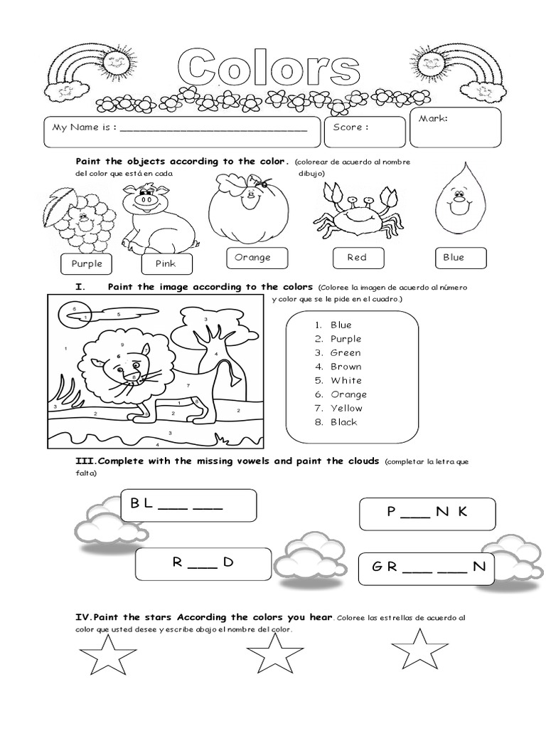 Homework Colors | PDF
