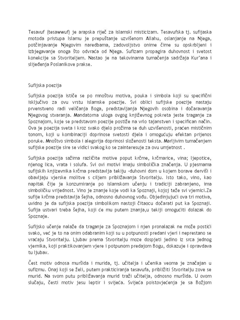Sufijska Poezija | PDF
