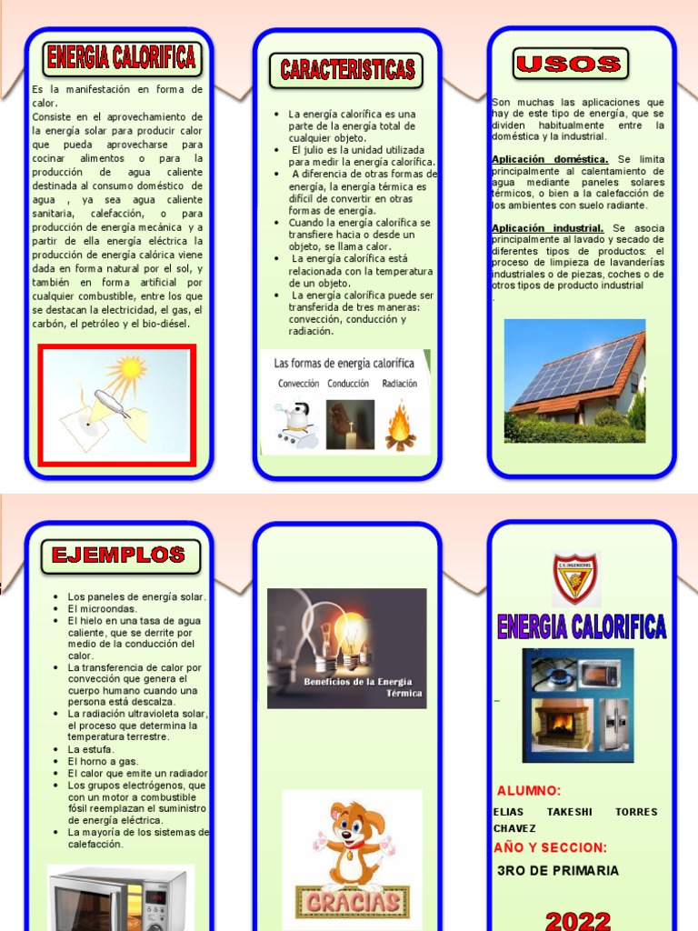 Triptico Modelo Energia Calorifica | PDF