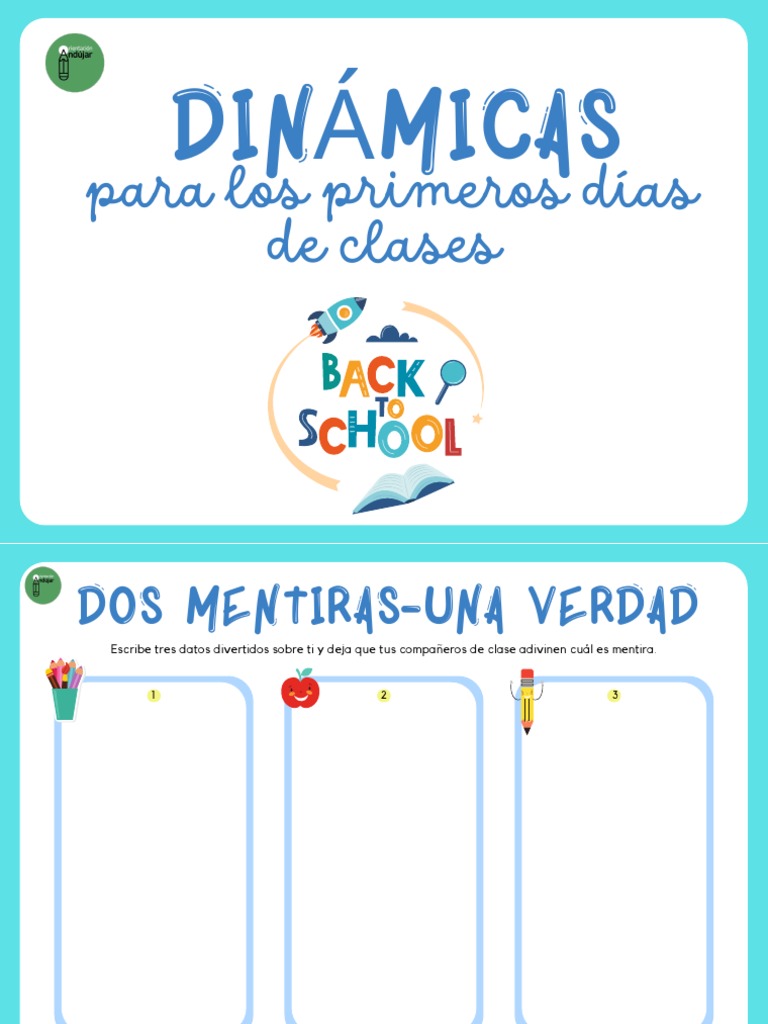 Divertidas Dinamicas para Los Primeros Dias de Clases | PDF