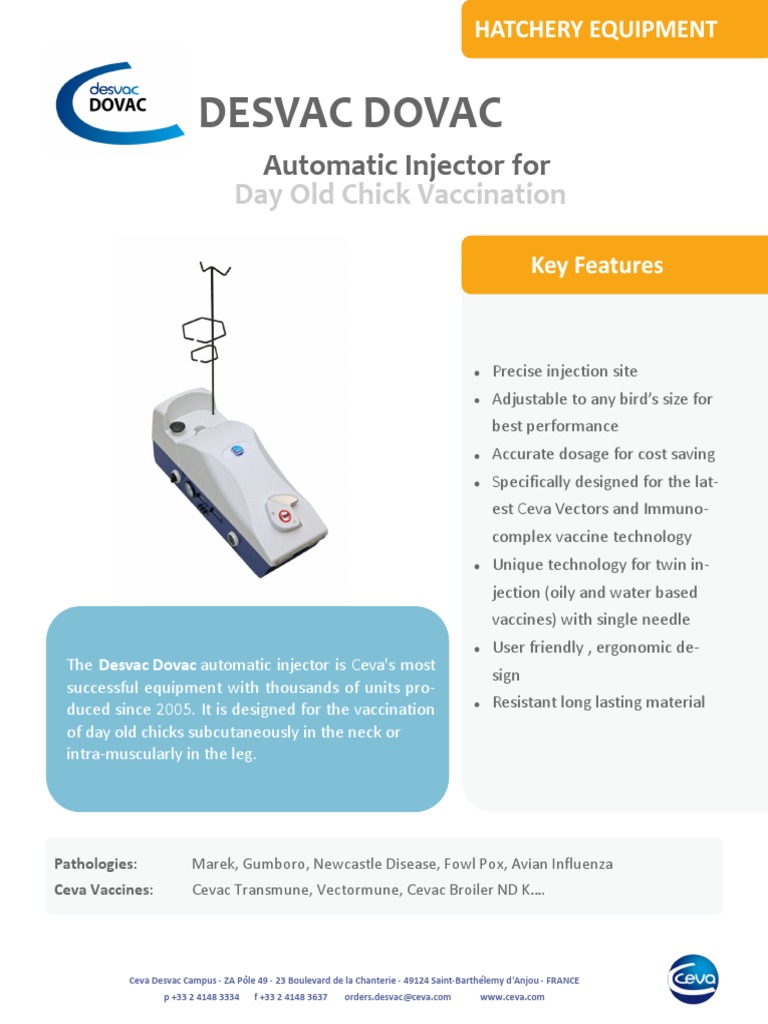 Tech Sheet - Desvac Dovac - EN | PDF | Injection (Medicine) | Vaccines