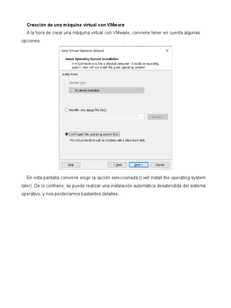 Creación de Máquinas Virtuales | PDF