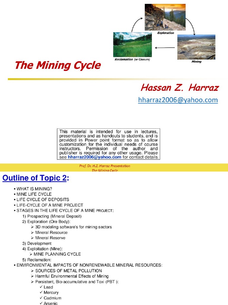 Topic 2 The Mining Cycle PDF | PDF