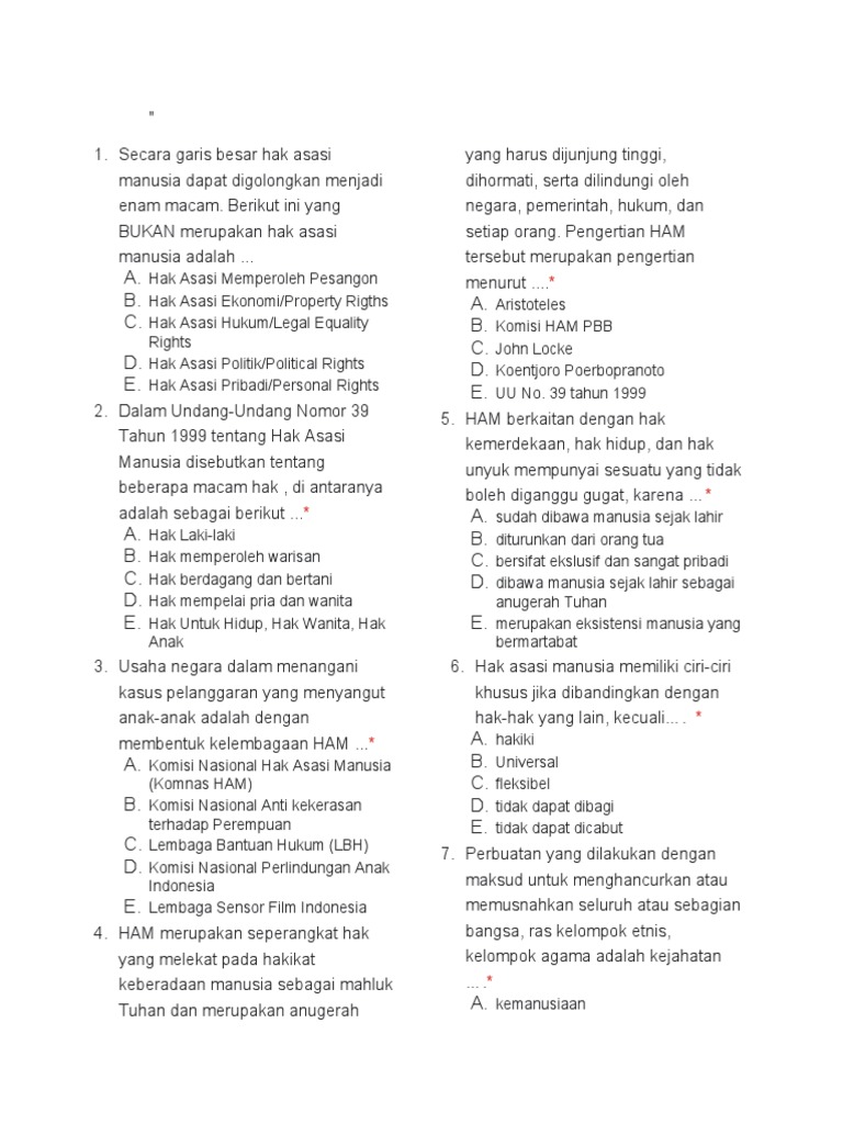 Soal PKN | PDF | Politik | Ilmu Sosial