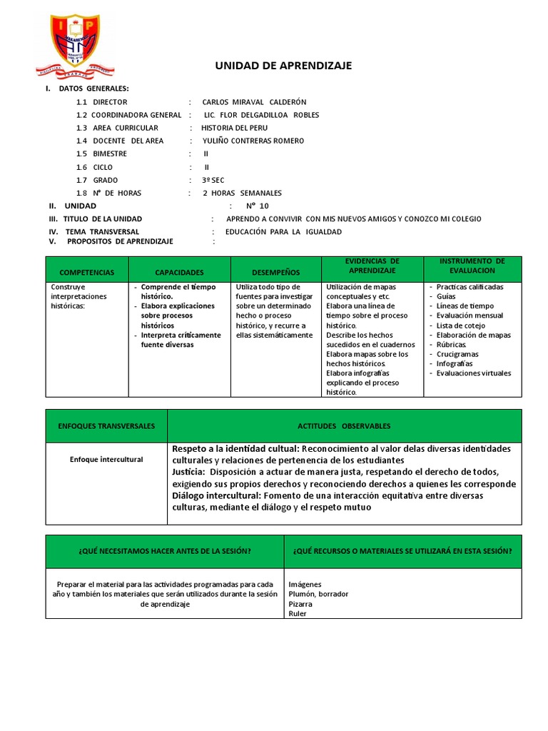 Convivencia y Junta Militar - Modelo de Sesion - de - Aprendizaje - Tercero - Makarenko | PDF