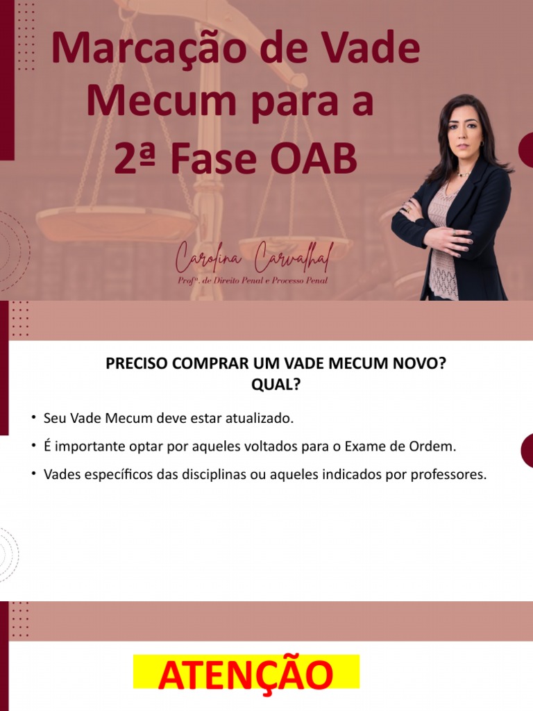 Marcação de Vade Mecum para 2 Fase 2 | PDF