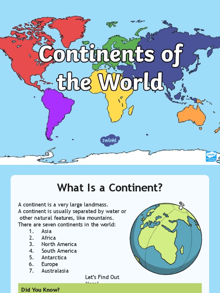 Continents and Oceans Overview | PDF | Continent | Oceans