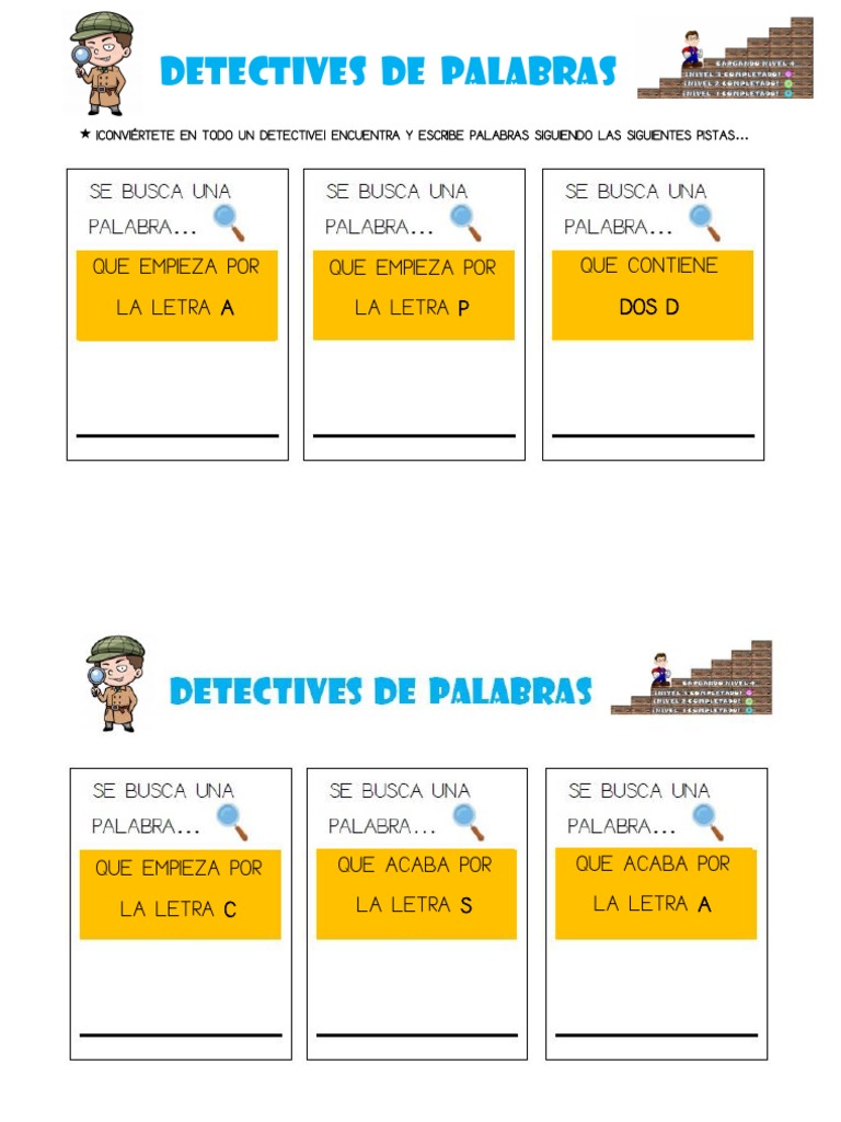 Detectives de Palabras | PDF
