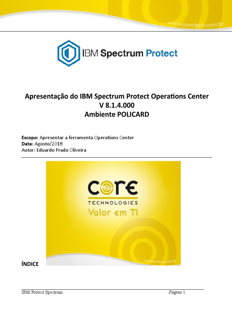 IBM Spectrum Protect Operation Center | PDF