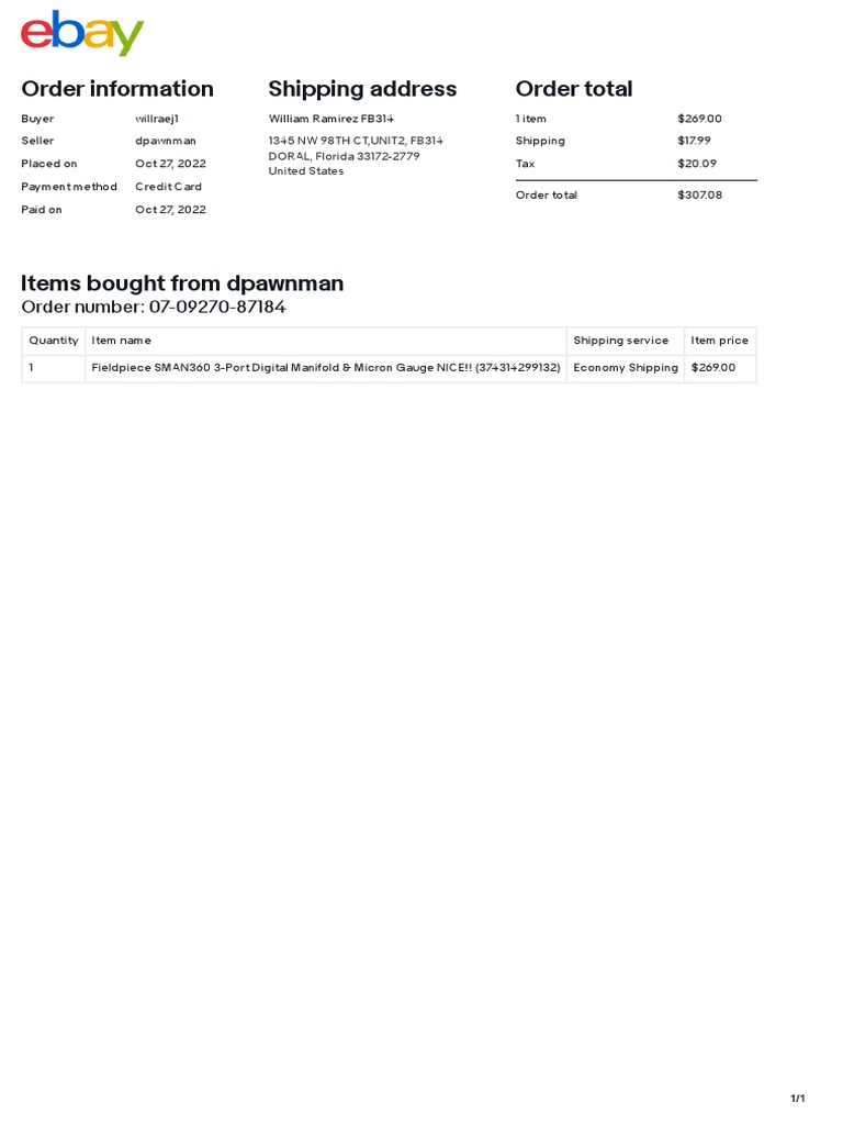 Order Details | PDF