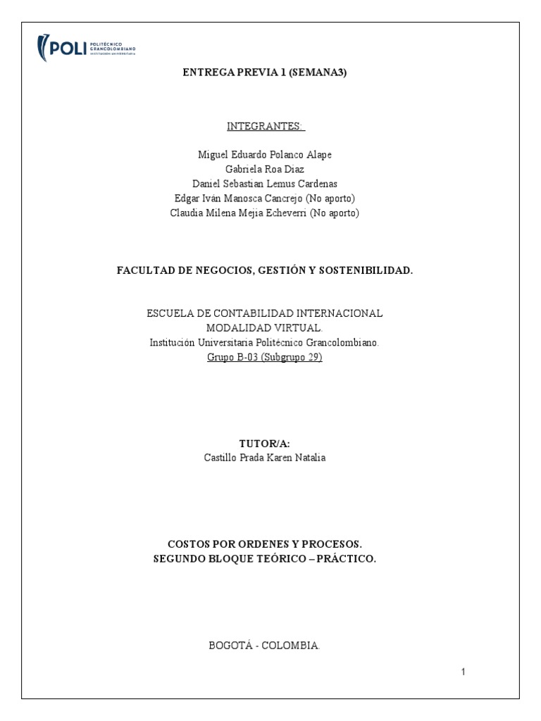 Entrega Previa 1 - Escenario 3 | PDF