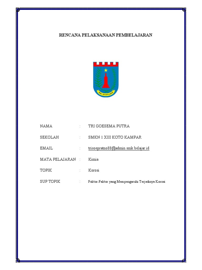 RPP Korosi Discovery Learning | PDF