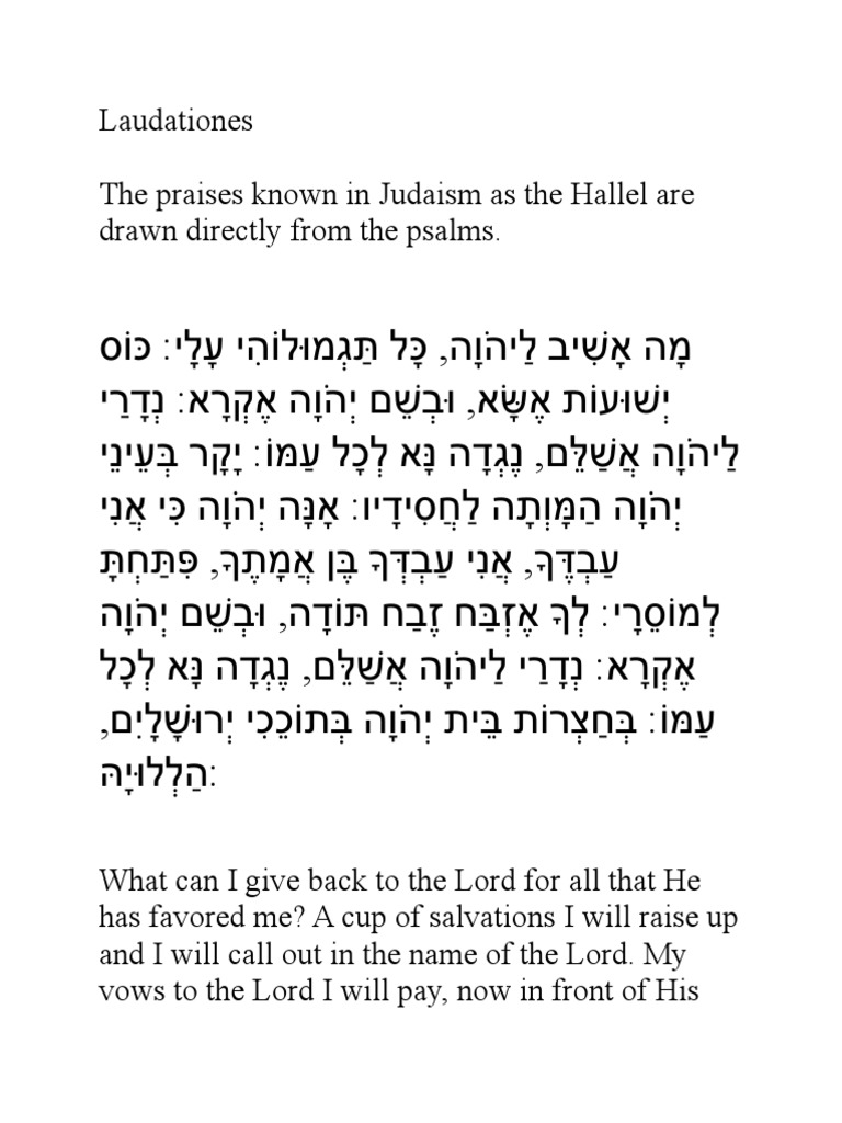 Hallel | PDF | Bible | Wisdom Literature