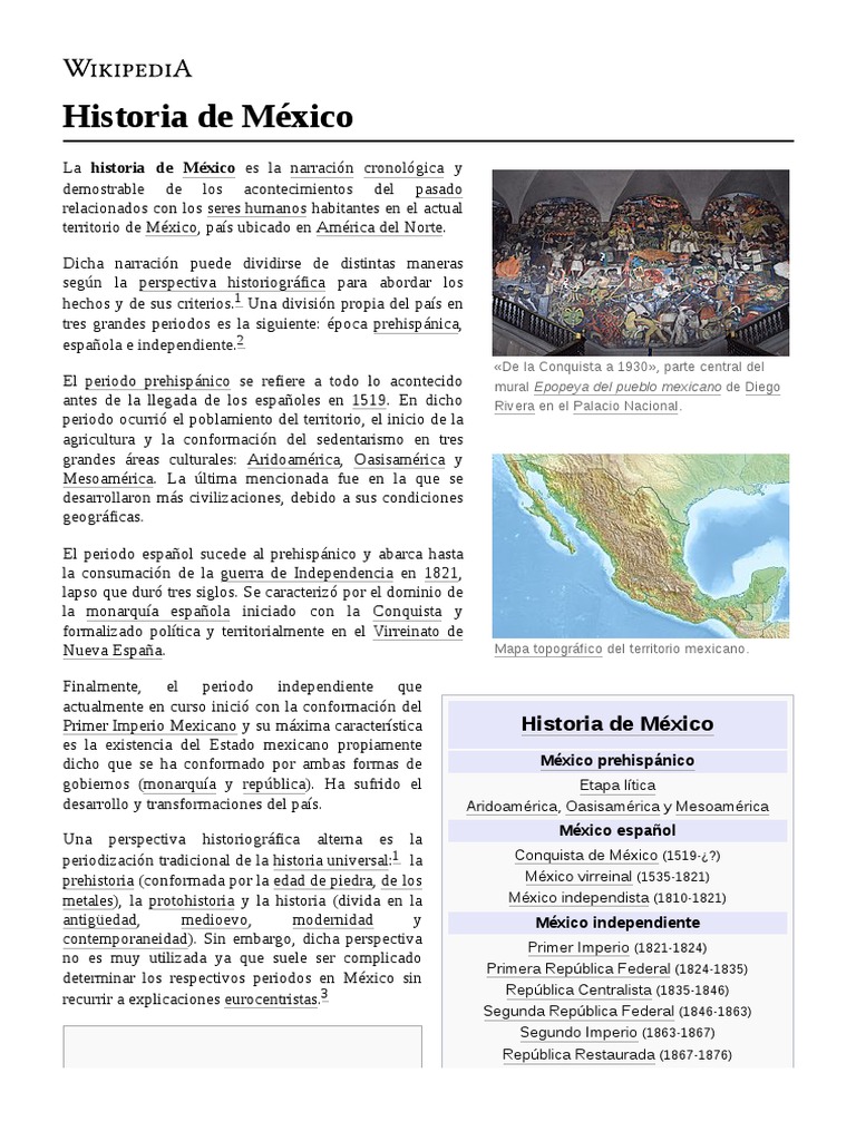 Historia de México: Resumen Completo | PDF