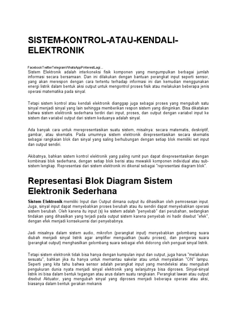 Sistem Kontrol Elektronik Pdf