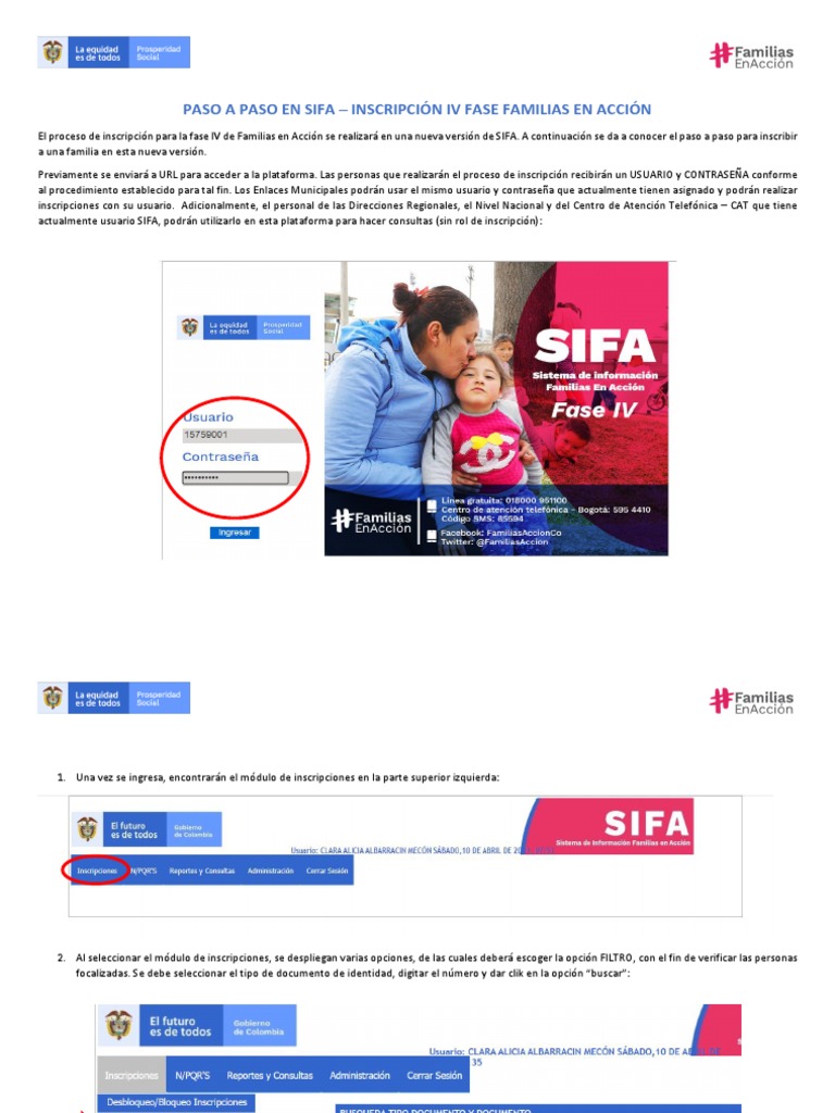 Paso A Paso Inscripción en SIFA - Fase IV | PDF | Negocios | Finanzas y dinero