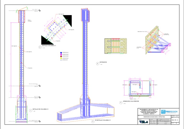 13 - A1 - Reservorio Elevado 800 M3 - Estructura | PDF