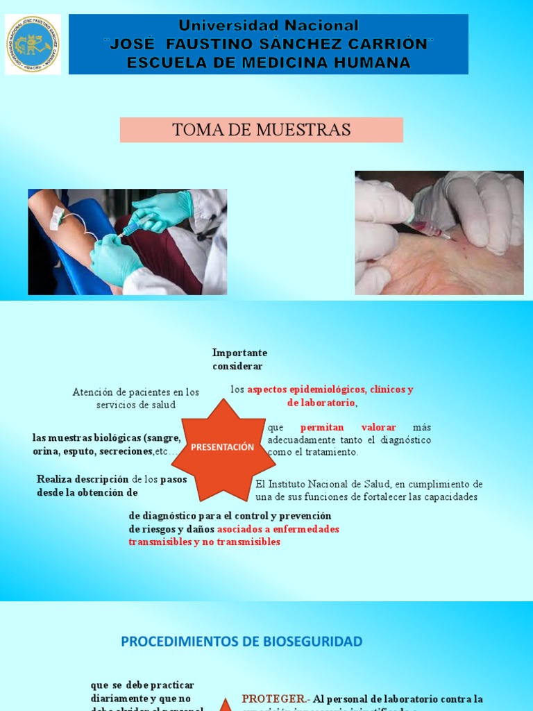 Toma de Muestras | Descargar gratis PDF | Laboratorios | Diagnostico medico