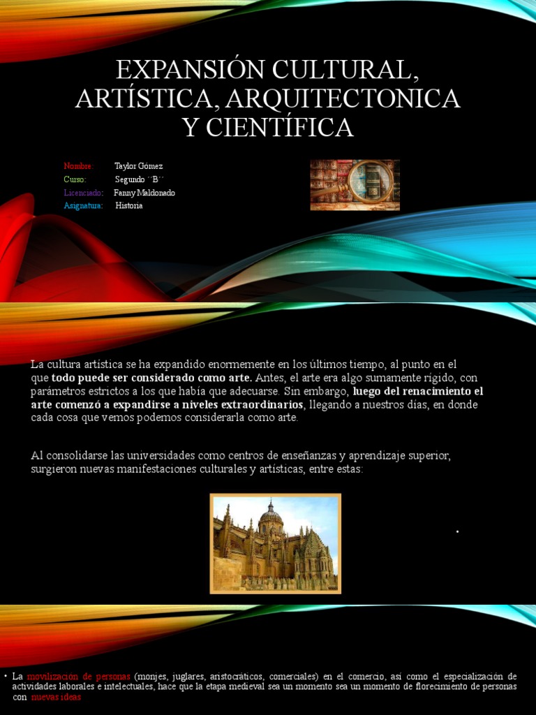 Expansión Cultural, Artística, Arquitectonica y Científica | PDF ...
