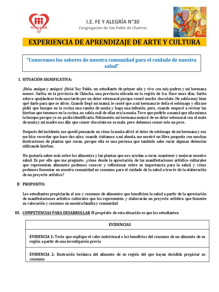 Experiencia de Aprendizaje - 5 | PDF