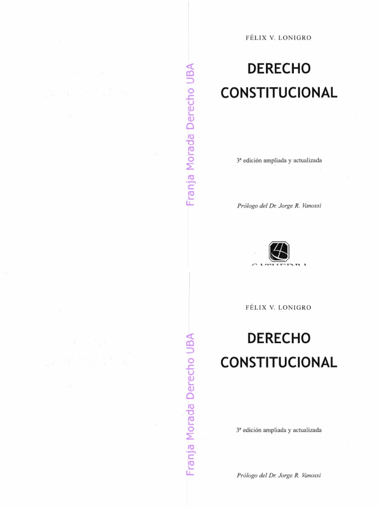 Derecho Constitucional Felix Lonigro 2016 | PDF