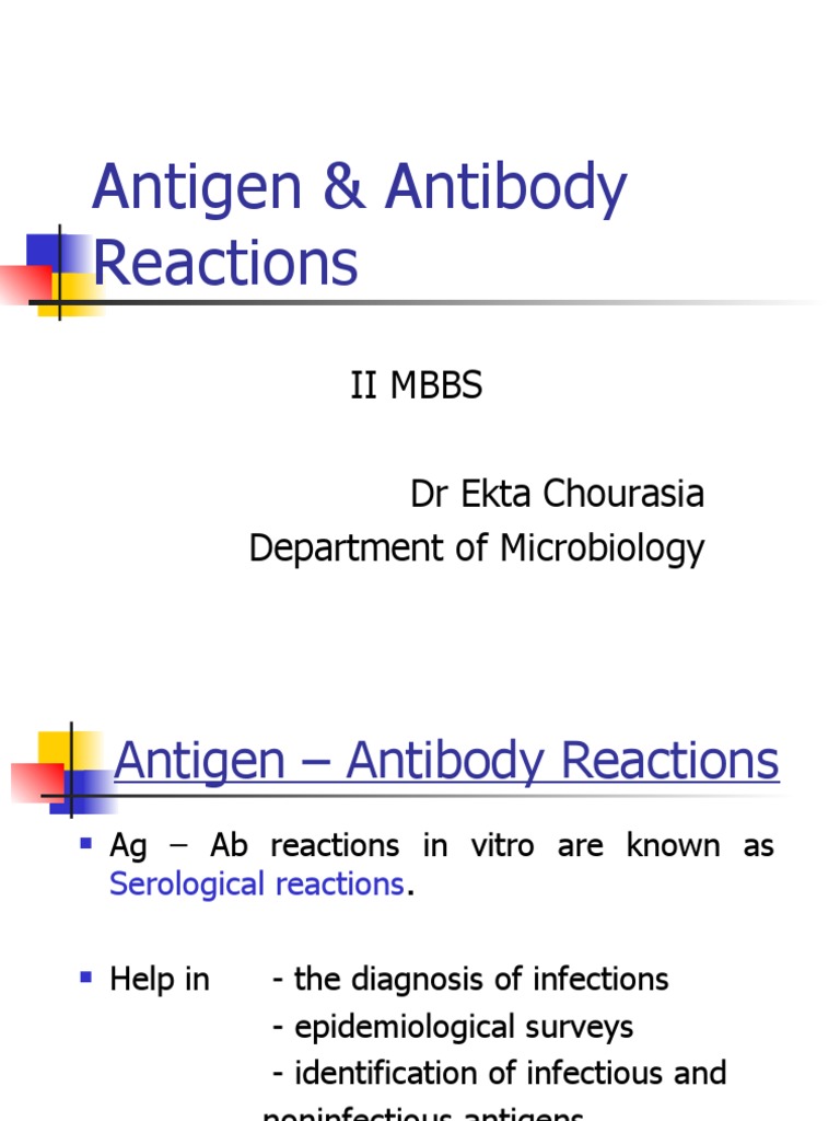 Antigen-Antibody Reactions Guide | PDF | Wellness | Science & Mathematics