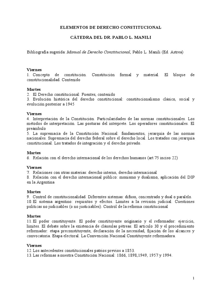 Manilli Programa Elementos Uba | PDF