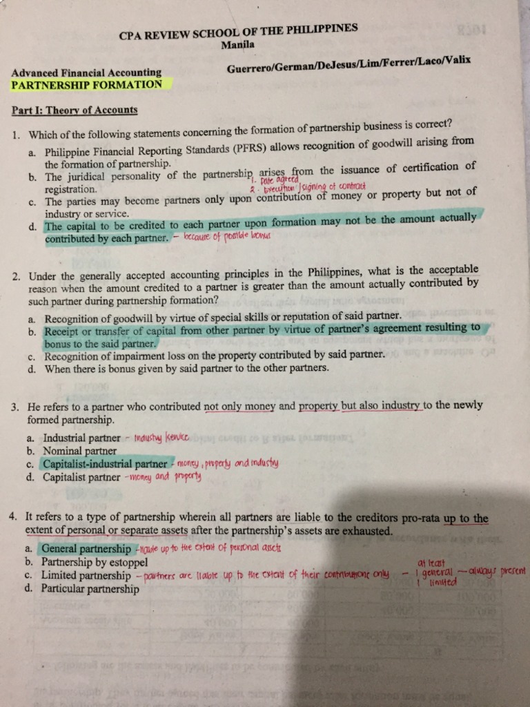 AFAR 8701 To 8704 - Partnership Formation, Operation, Dissolution ...