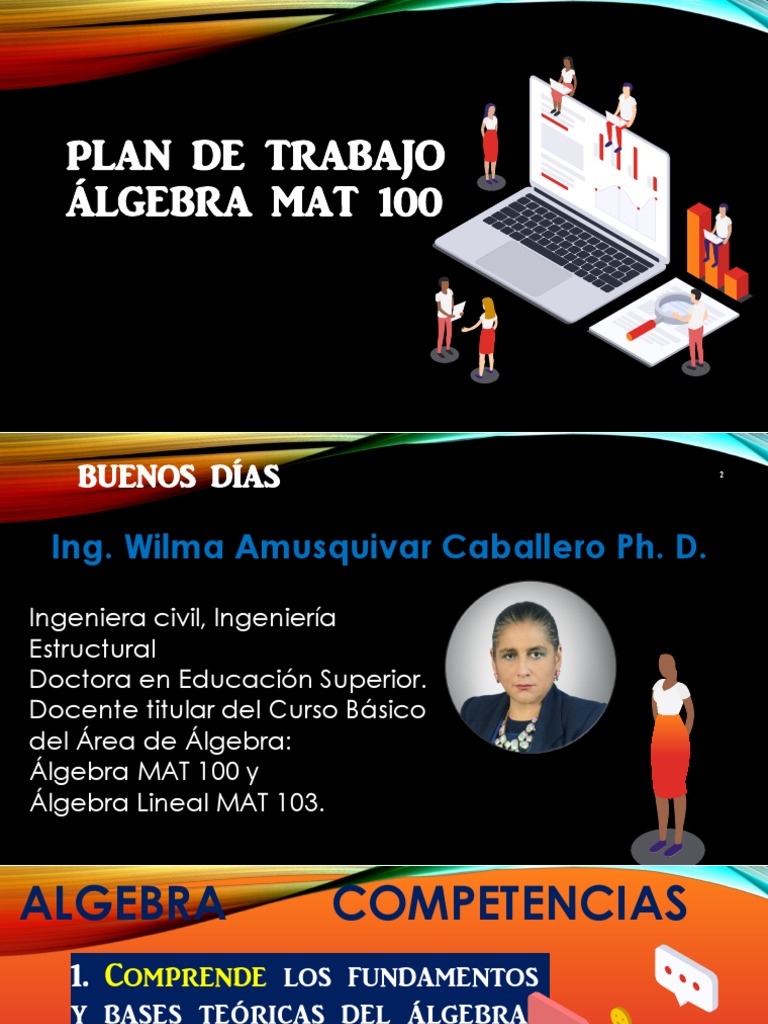 Plan de Trabajo Mat 100 | PDF | Álgebra | Combinatoria