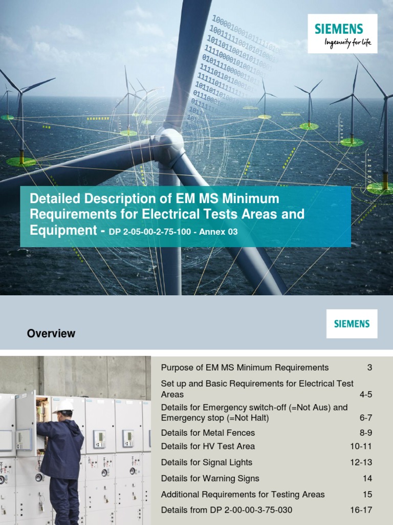 SI DS Q EHS - Min Requirements For Electrical Tests Areas and Equipment ...