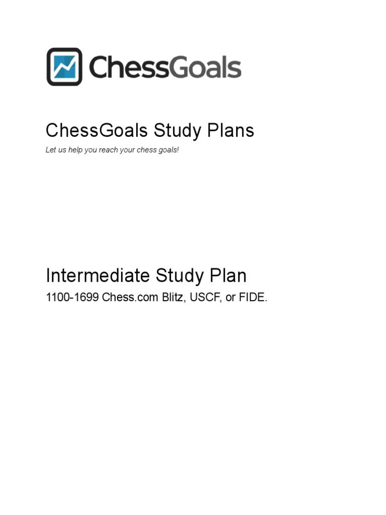 Intermediate Chess Study Plan | PDF