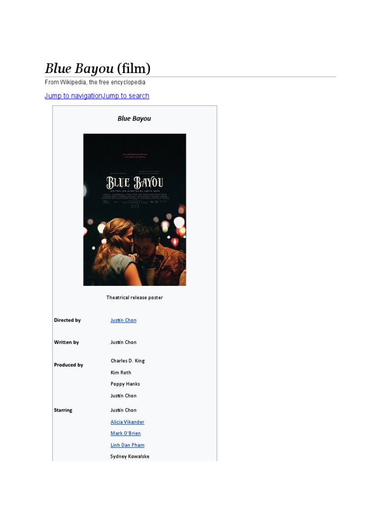 Blue Bayou (Film) | PDF