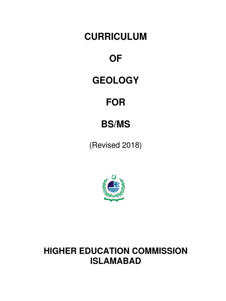 Curriculum of Geology | PDF