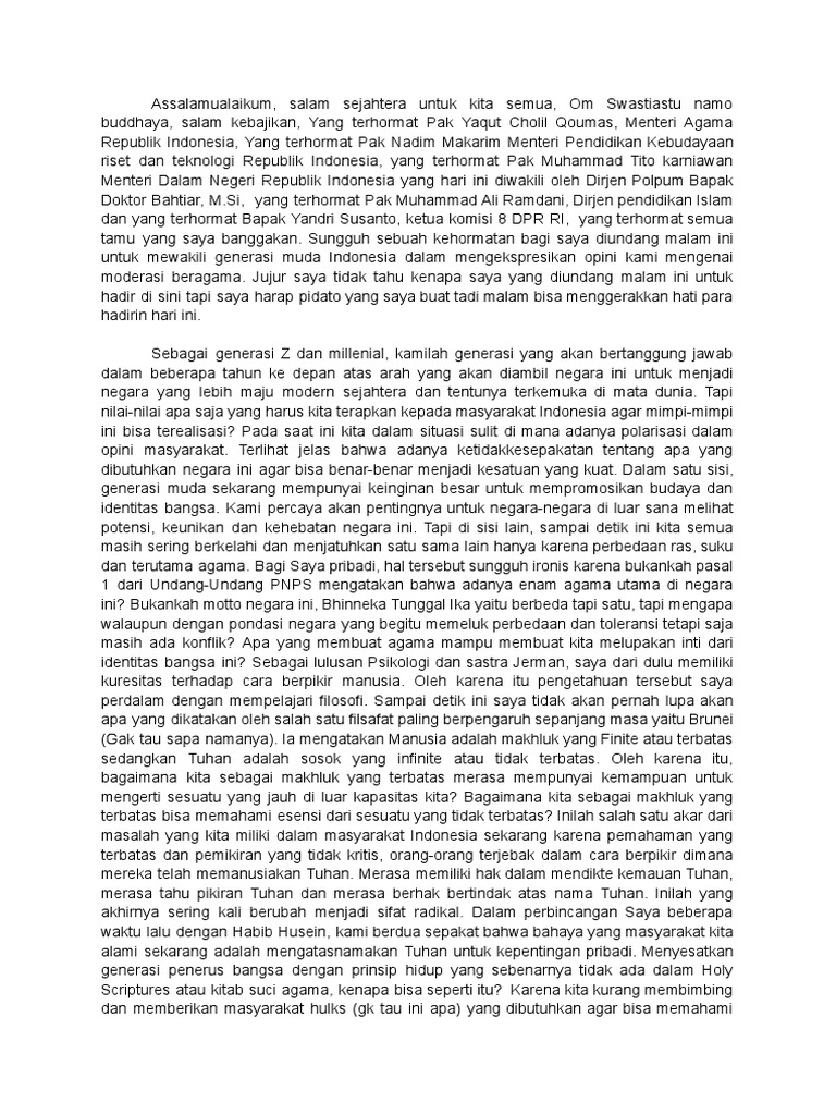 Teks Pidato Cinta Laura | PDF