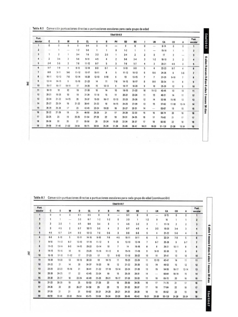 Baremos Wisc V | PDF